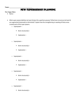 Superhero assignment test | DOC