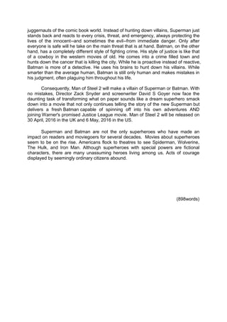 Superhero compare and contrast | DOCX