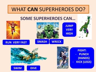 Superheroes actions | PPTX