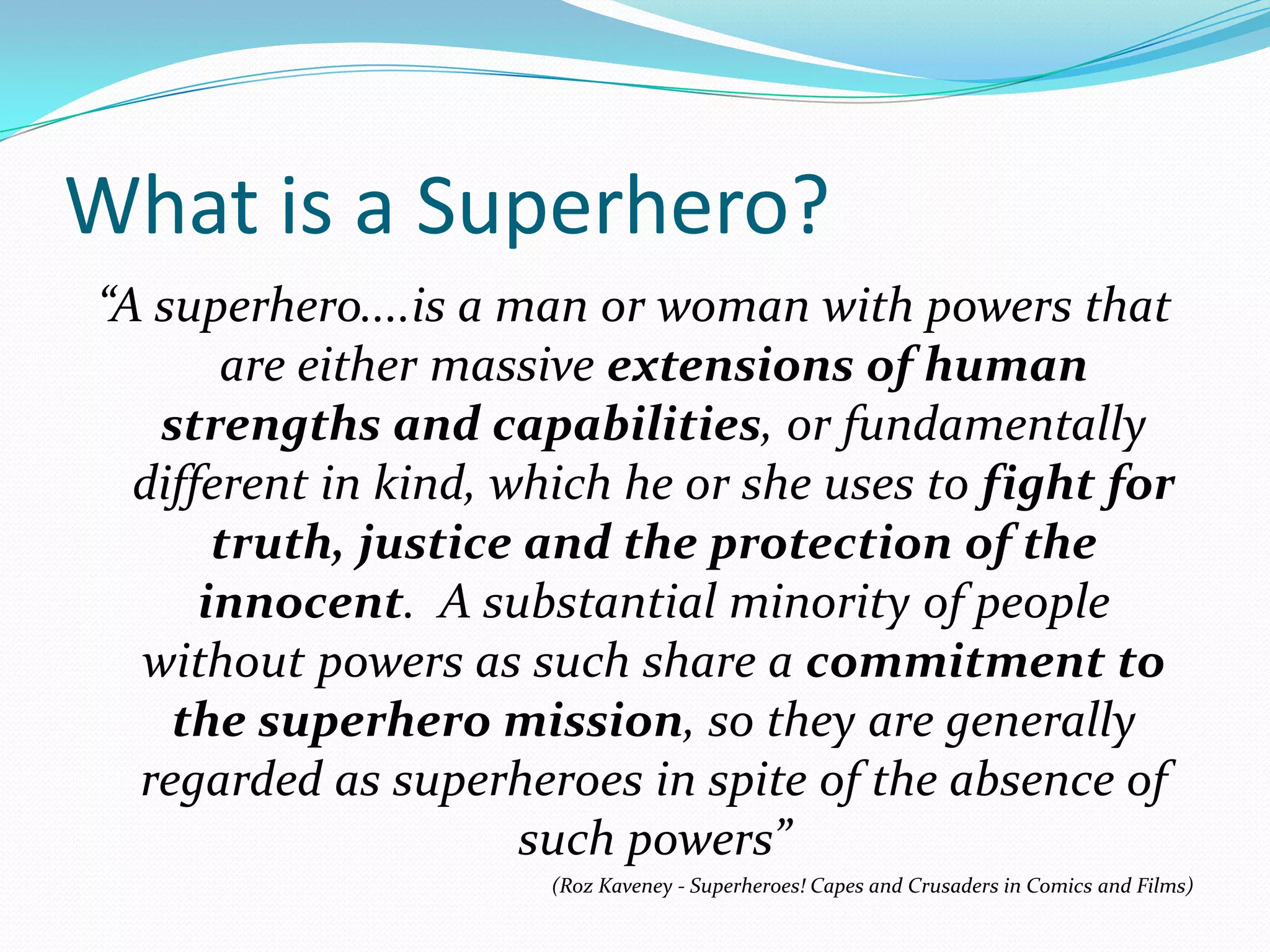 Introduction to Superhero Movies | PPTX