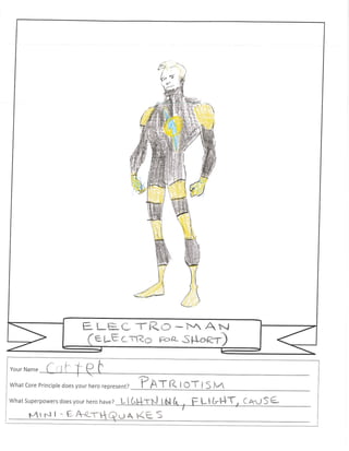 Superhero Drawing Template