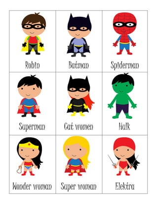 Super hero printable | PDF