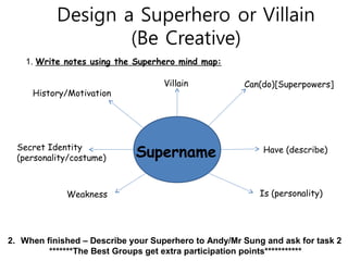Superhero project pt2 (create a hero) | PPT
