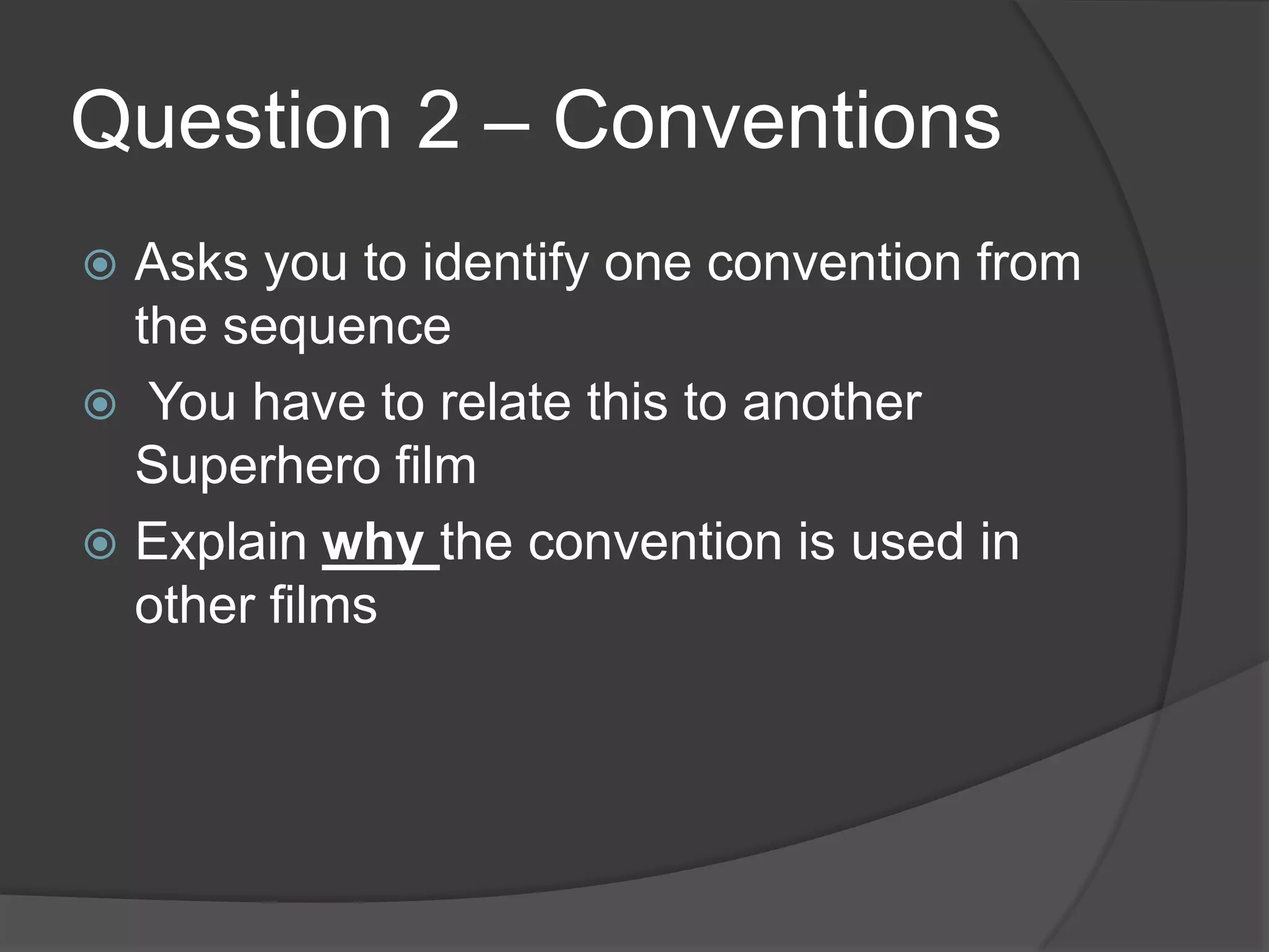 Superhero Revision - Codes and Conventions | PPTX
