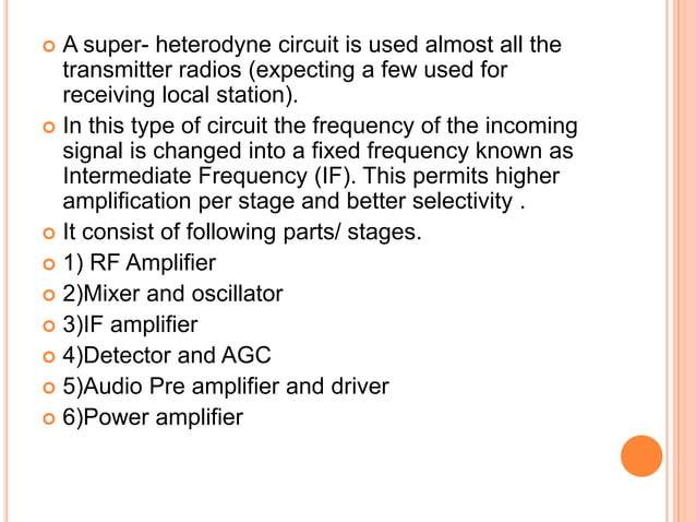 Superheterodyne receiver | PPTX