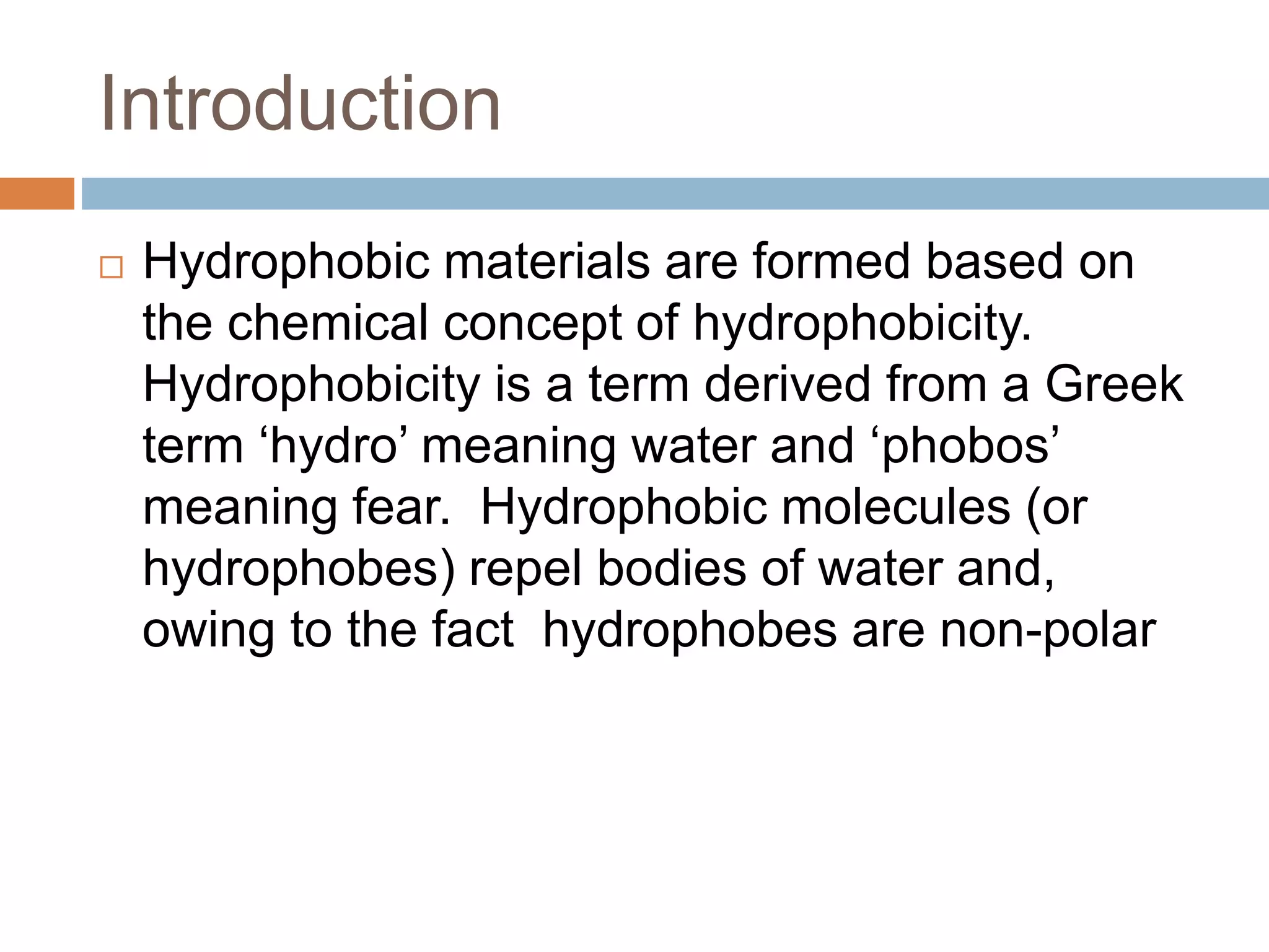 Super hydrophobic material | PPTX