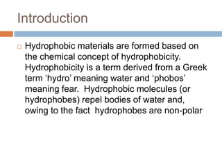 Super hydrophobic material | PPTX