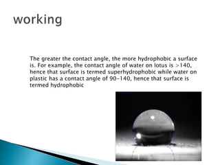 Super hydrophobic material | PPTX