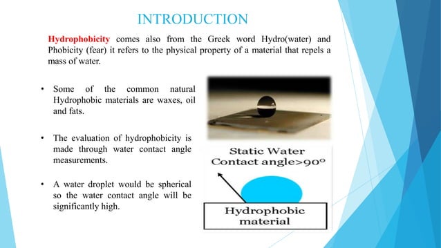 Superhydrophobic Materials | PPTX