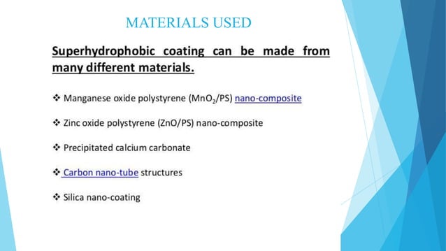 Superhydrophobic Materials | PPTX