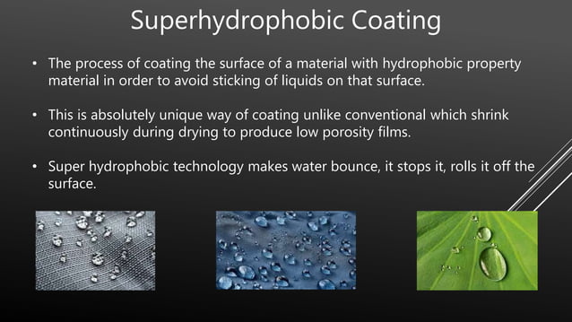 Superhydrophobic materials | PPTX