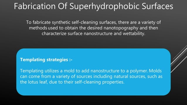 Superhydrophobic materials | PPTX