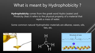 Superhydrophobic materials | PPTX