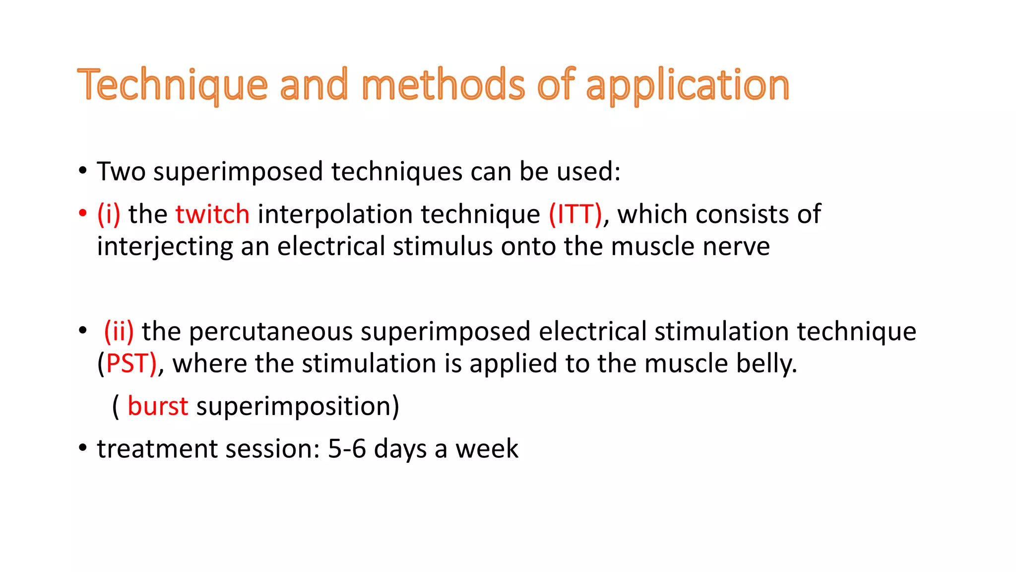 Superimposed currents | PPTX | Physical Therapy | Wellness