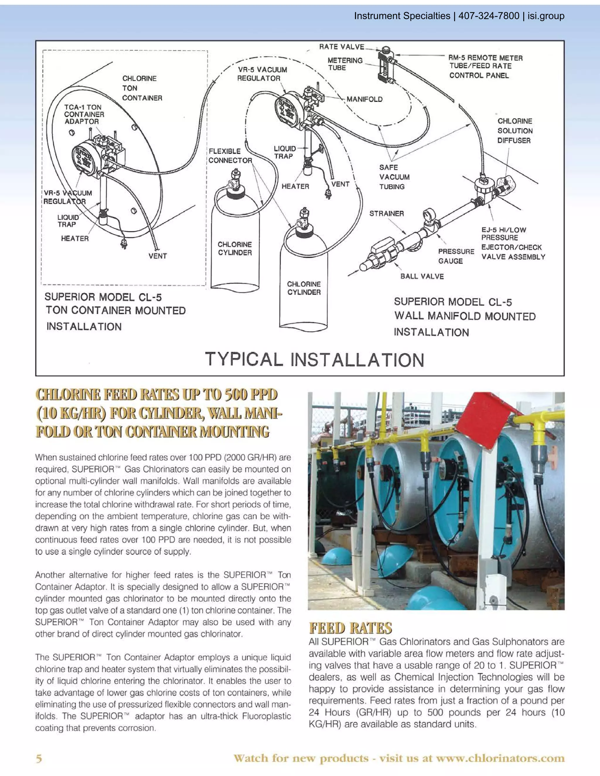 Superior Water Solutions Gas Chlorinators | PDF