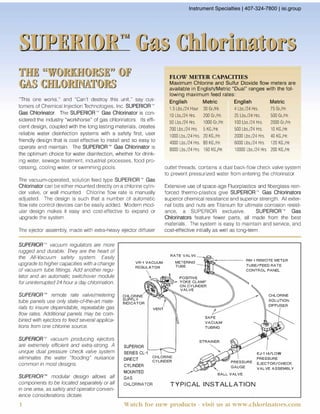 Superior Water Solutions Gas Chlorinators | PDF