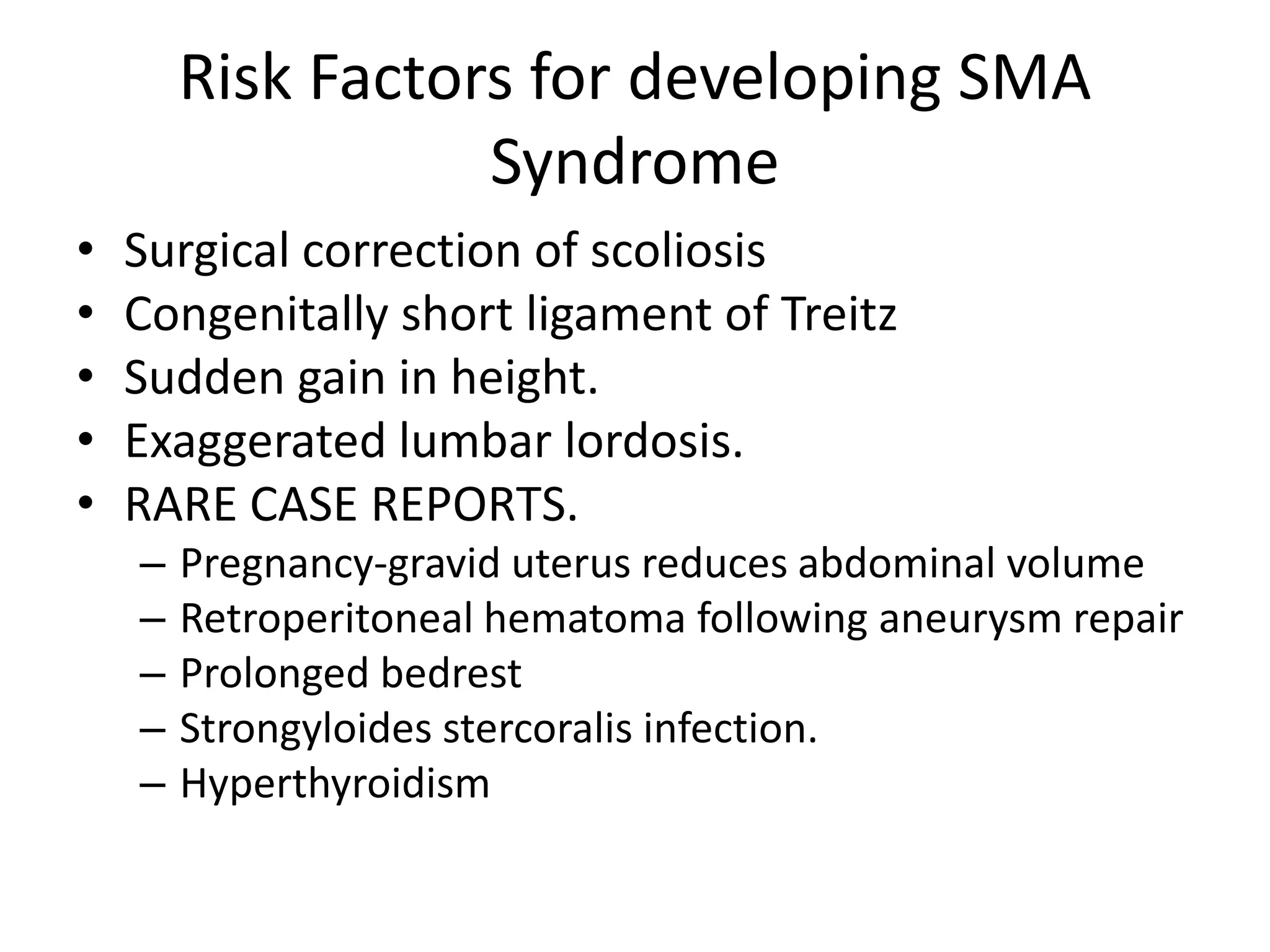 Superior mesenteric artery syndrome | PPTX