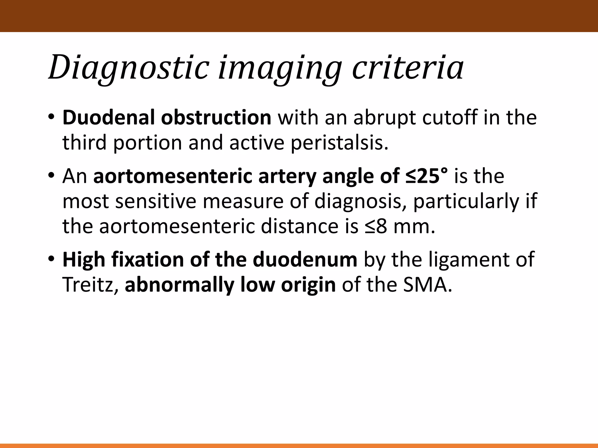 Superior mesenteric artery syndrome | PPTX