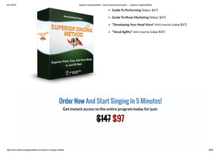 superior singing method.singing course online | PDF