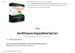 superior singing method.singing course online | PDF