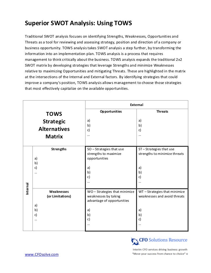 Superior SWOT Analysis