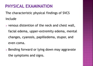 Superior Vena Cava Syndrome. Etiology and management | PPTX