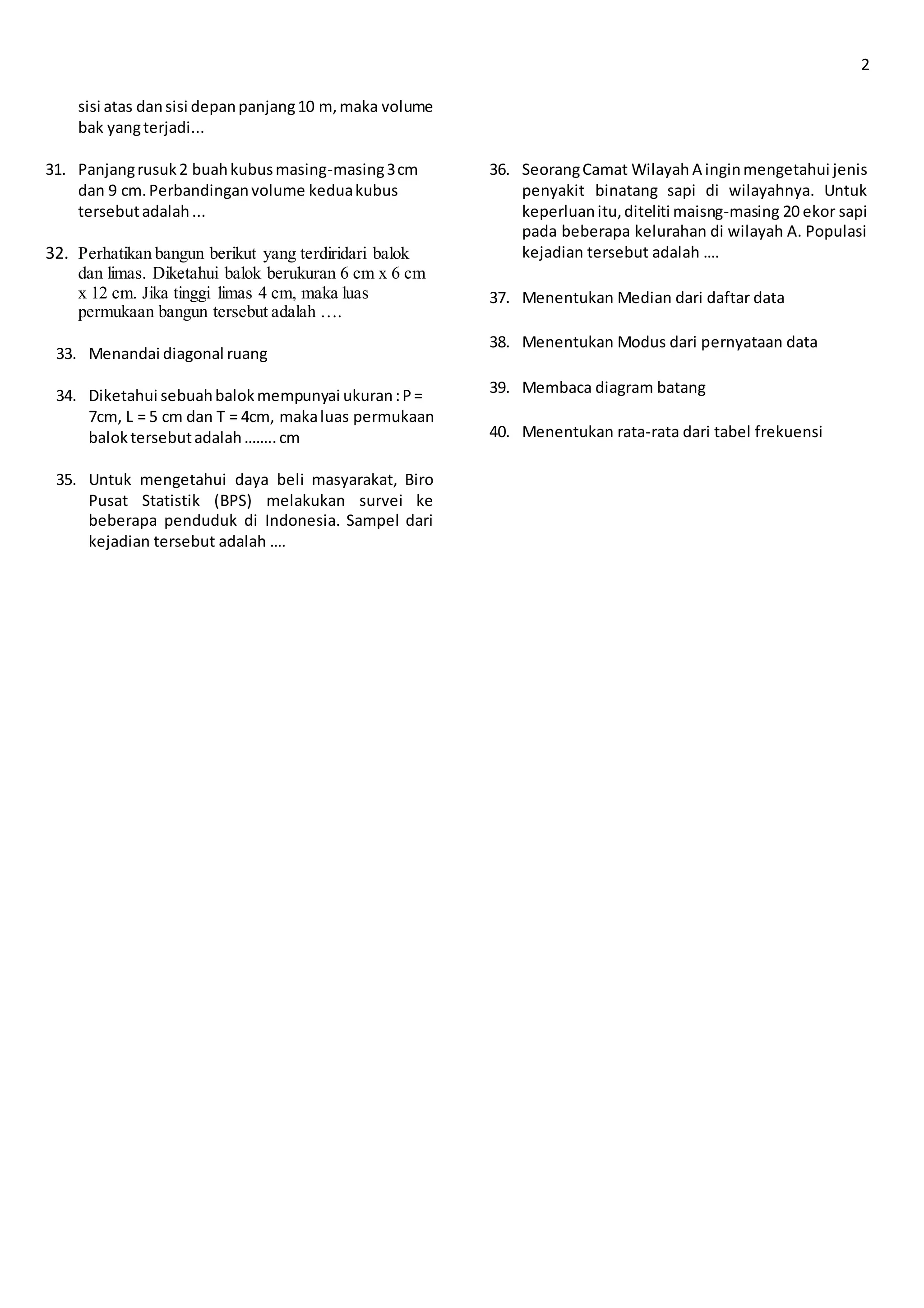 Super kisi2 SMPN 51 Batam | DOCX