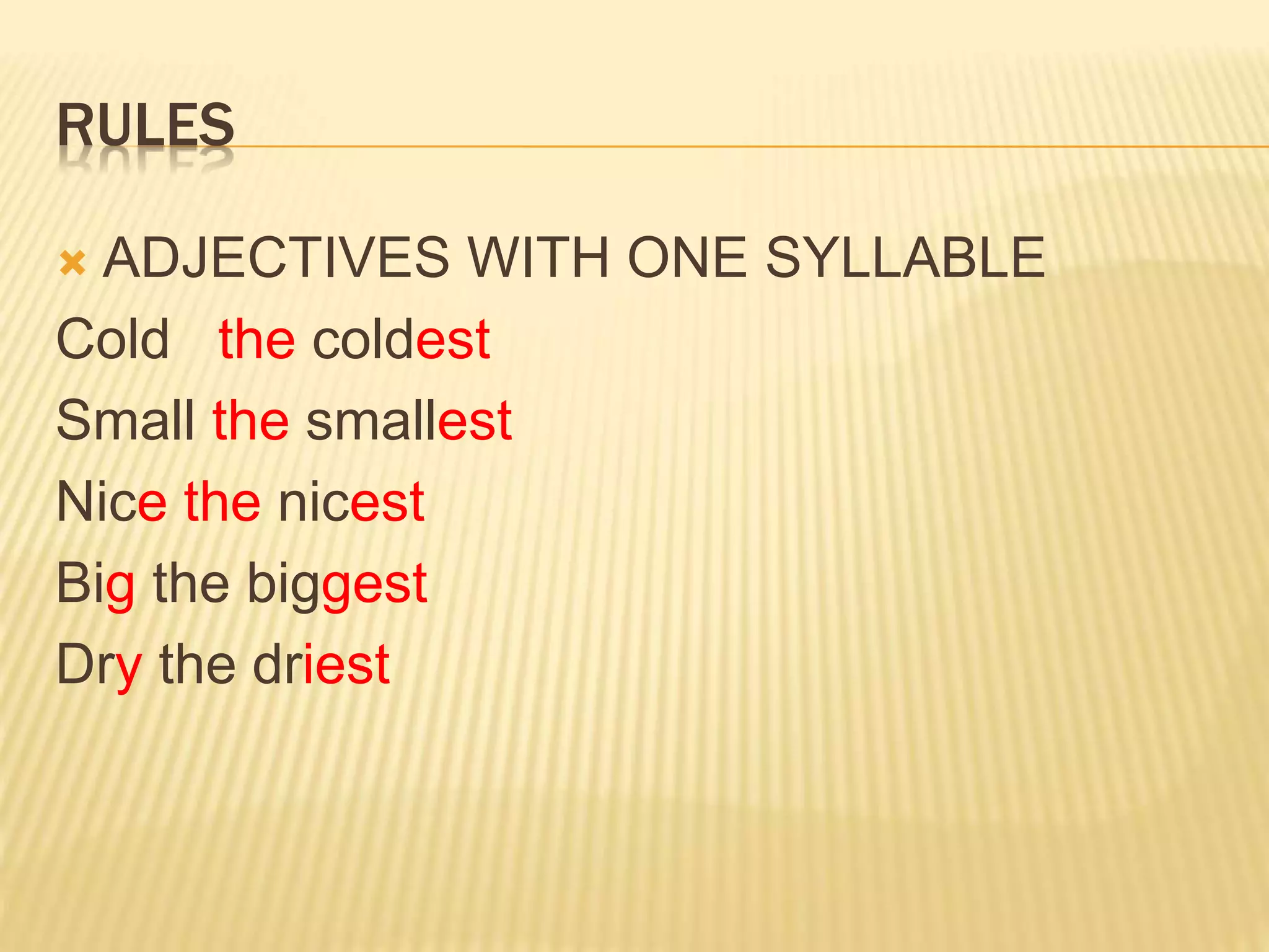 Superlative adjectives | PPTX