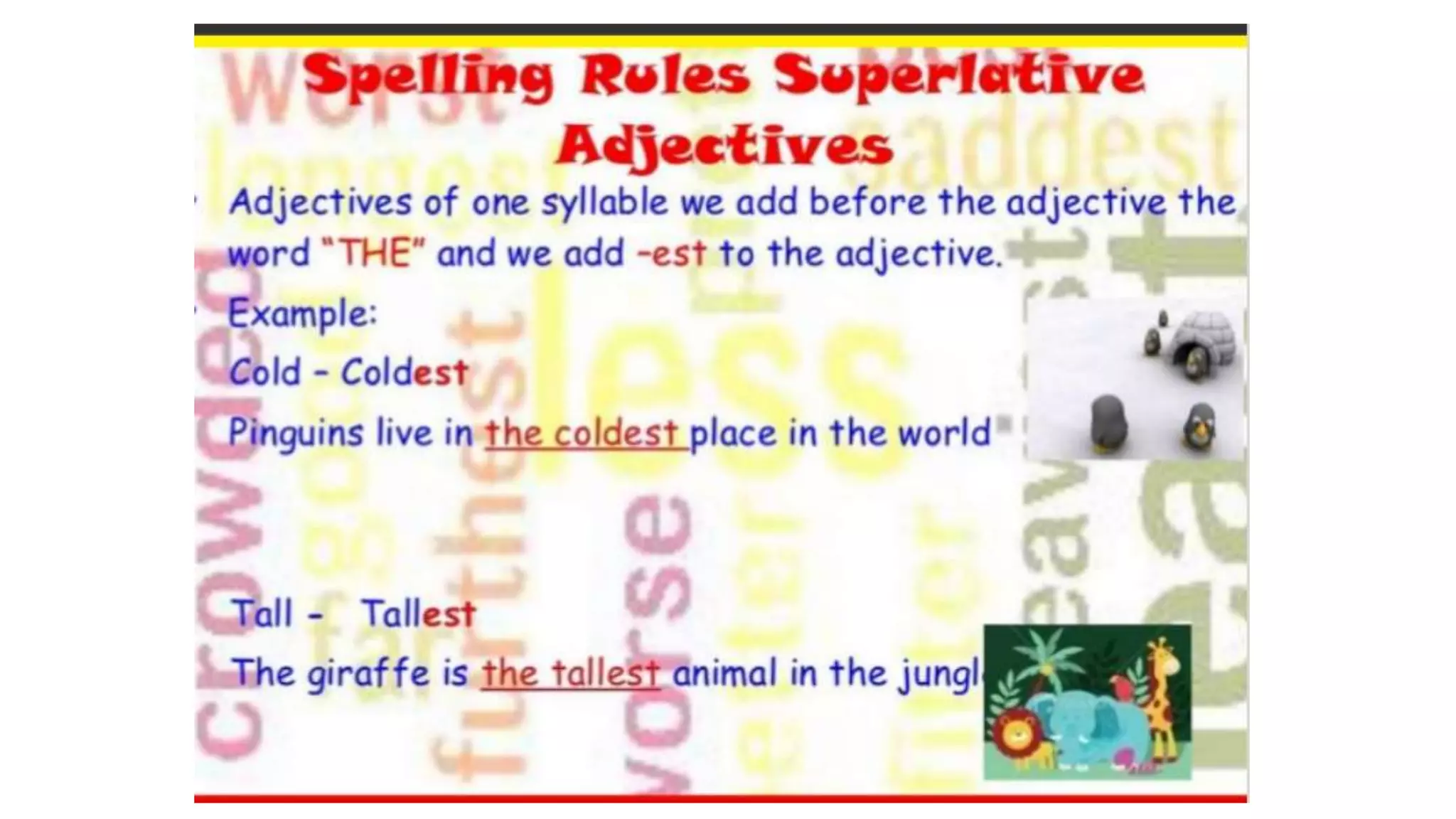 Superlative adjectives | PPTX