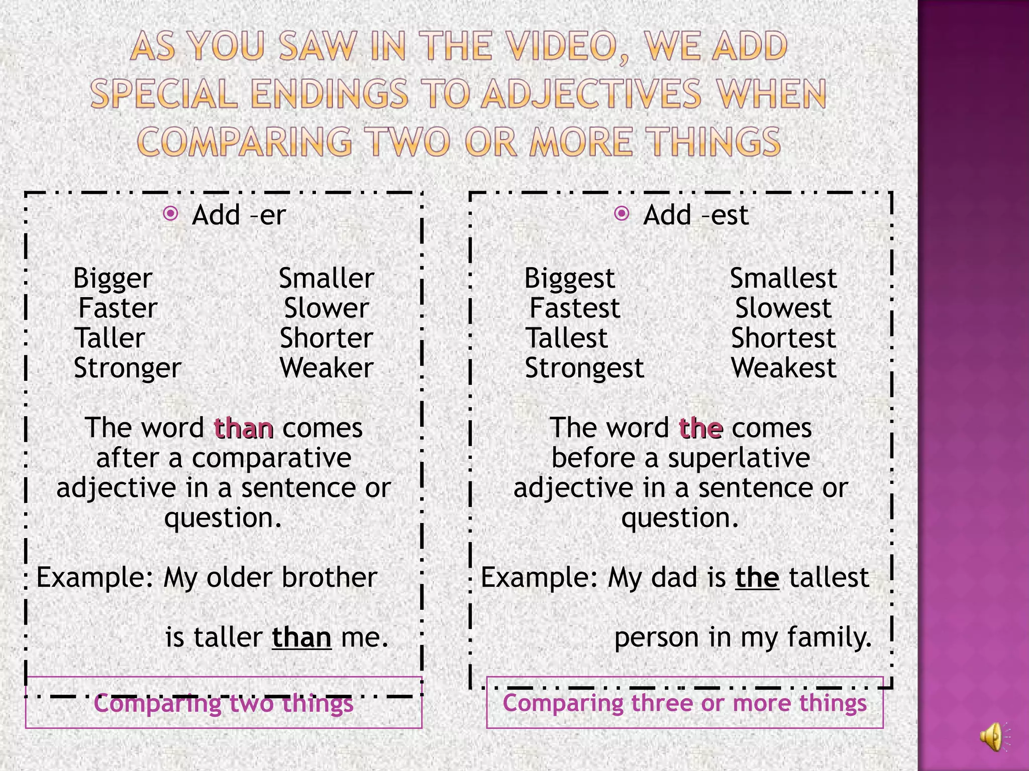 Superlative and comparative adjectives | PPT