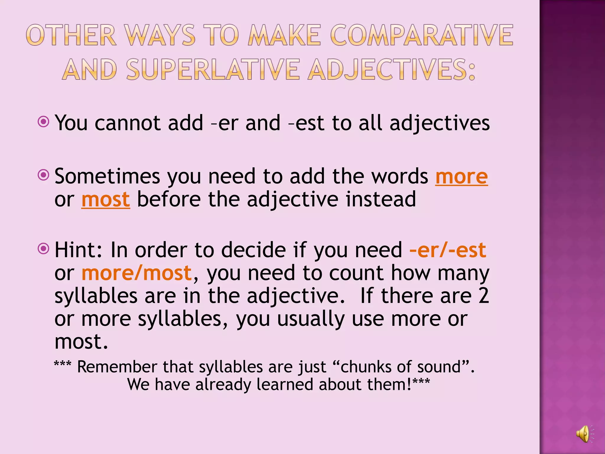 Superlative and comparative adjectives | PPT