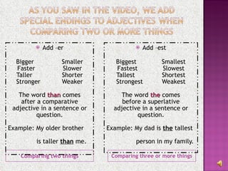 Superlative and comparative adjectives | PPT