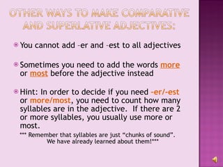 Superlative and comparative adjectives | PPT