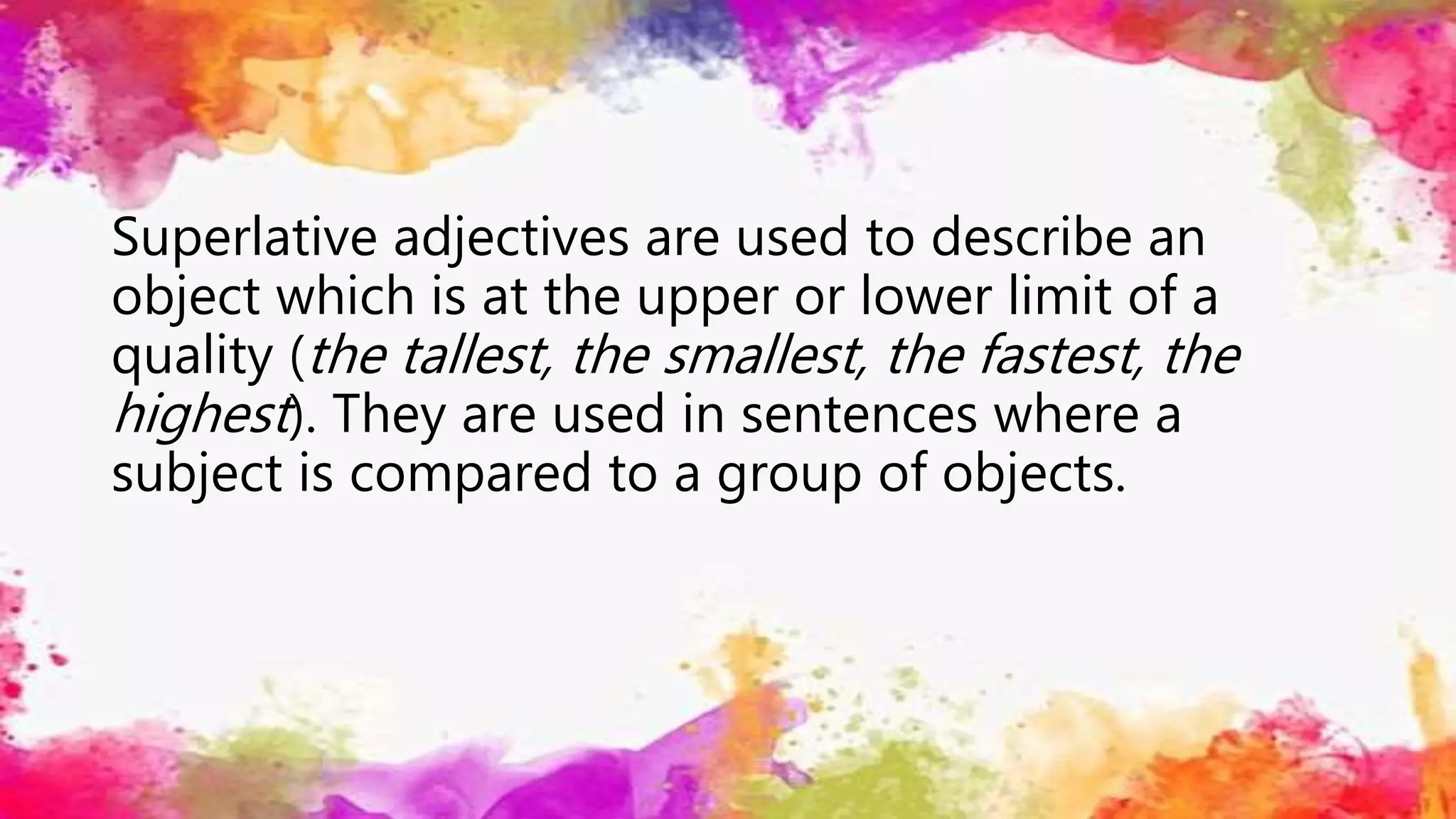 Superlative Adjectives | PPTX