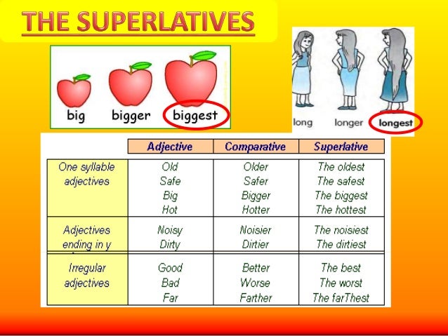 Superlatives- GRAMMAR AND EXAMPLES