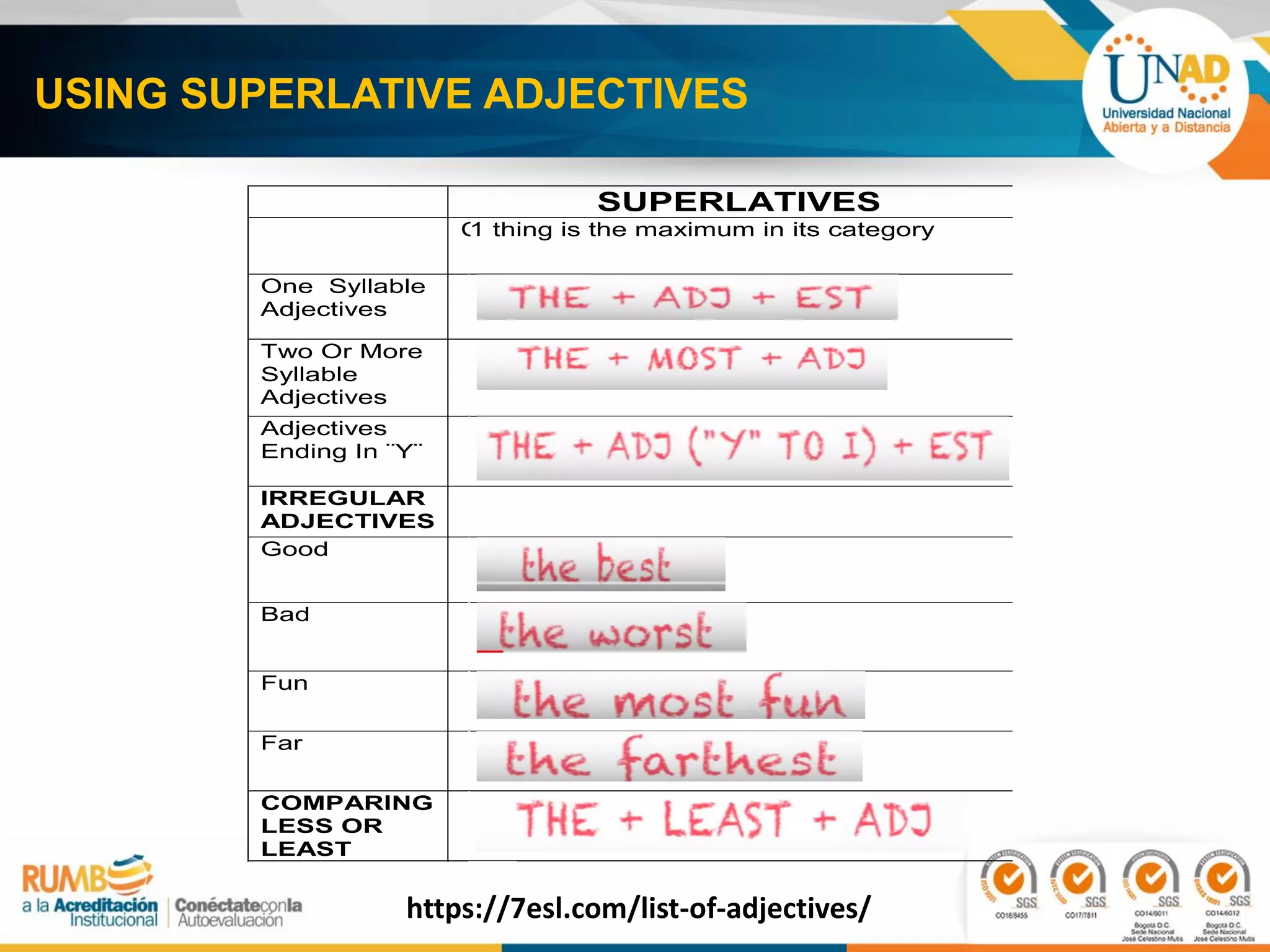 Superlatives | PDF