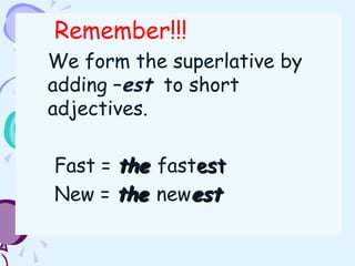 Superlatives exercises | PPT