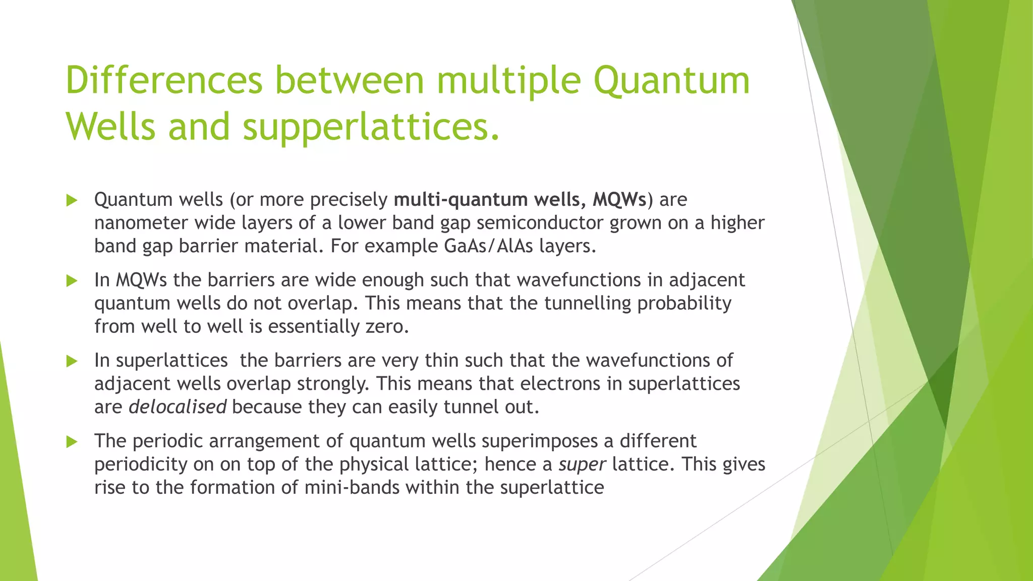 Super lattice and quantum well | PPTX