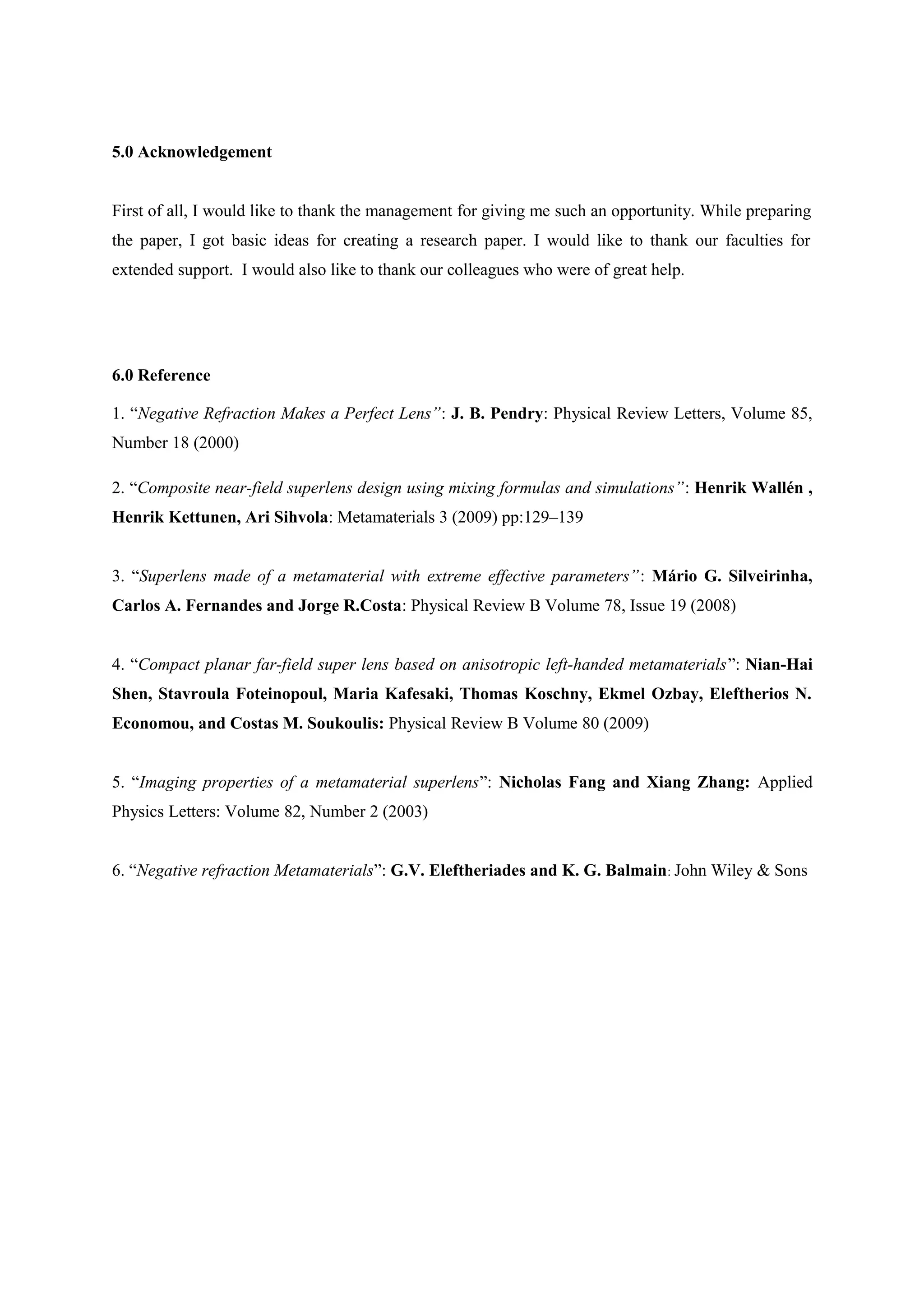Design of Superlens in the visible range using Metamaterials | PDF