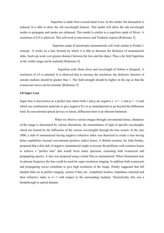 Design of Superlens in the visible range using Metamaterials | DOC