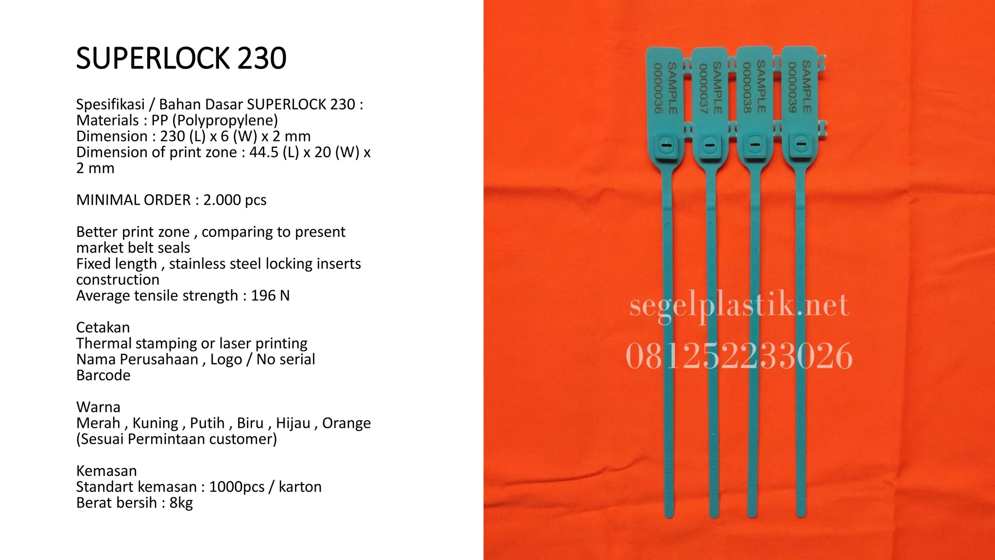 Superlock 230 | PDF