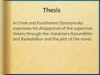Superman Theory in Crime and Punishment | PPTX