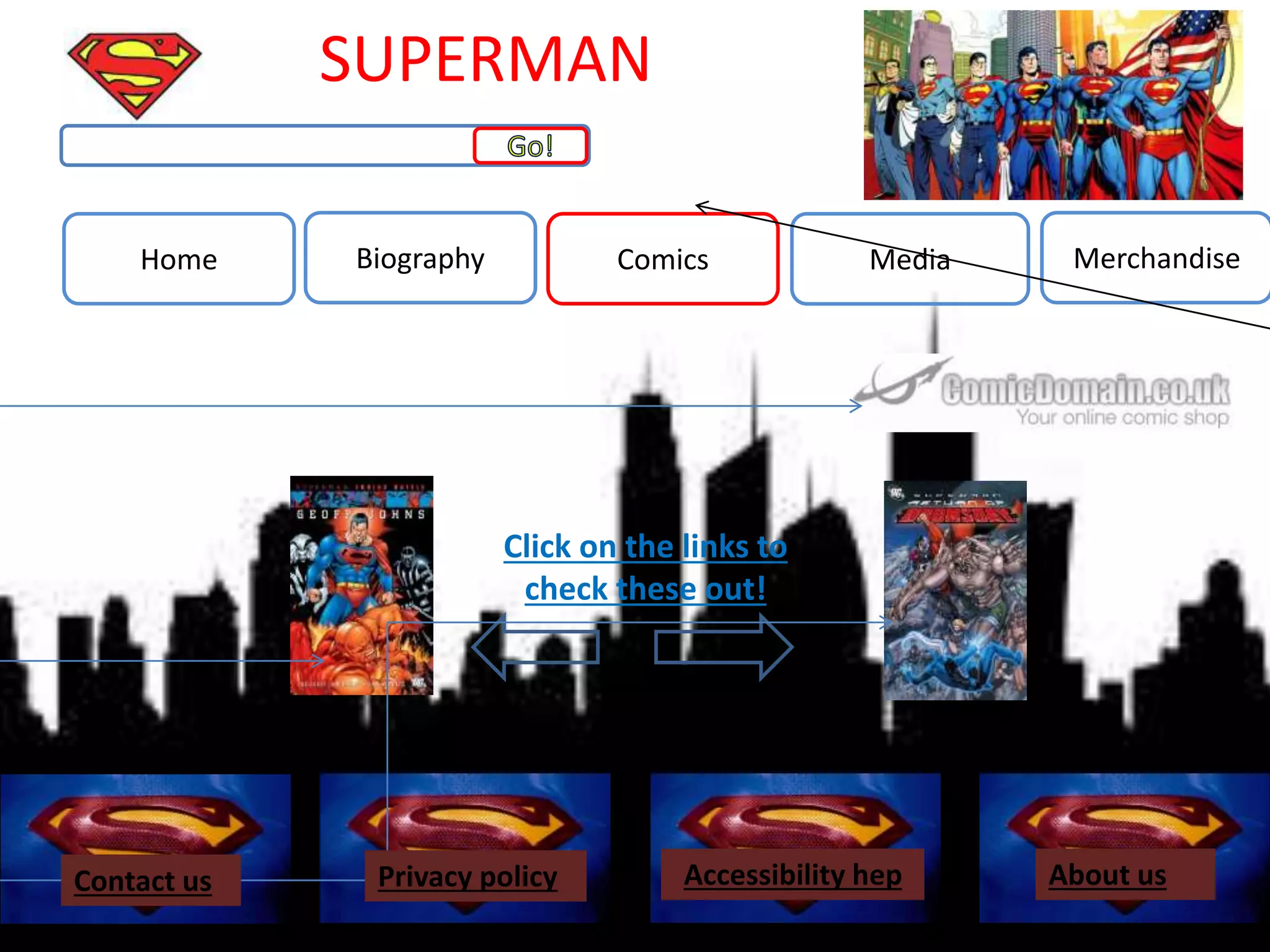 Superman website | PPT