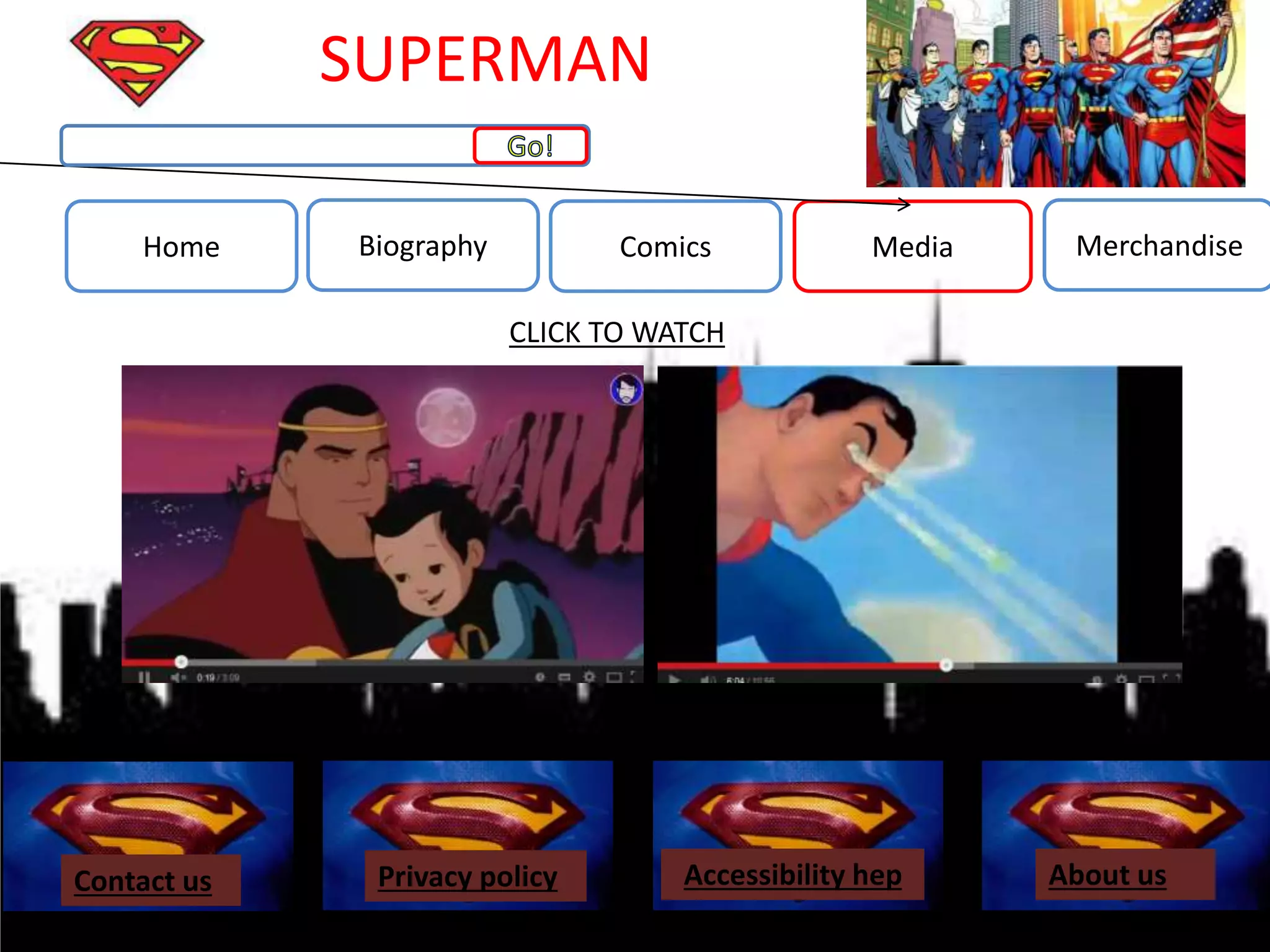 Superman website | PPT