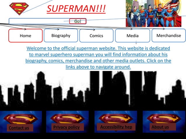 Superman website | PPT | Free Download