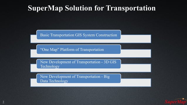 Super map gis boosts transportation qin | PPT