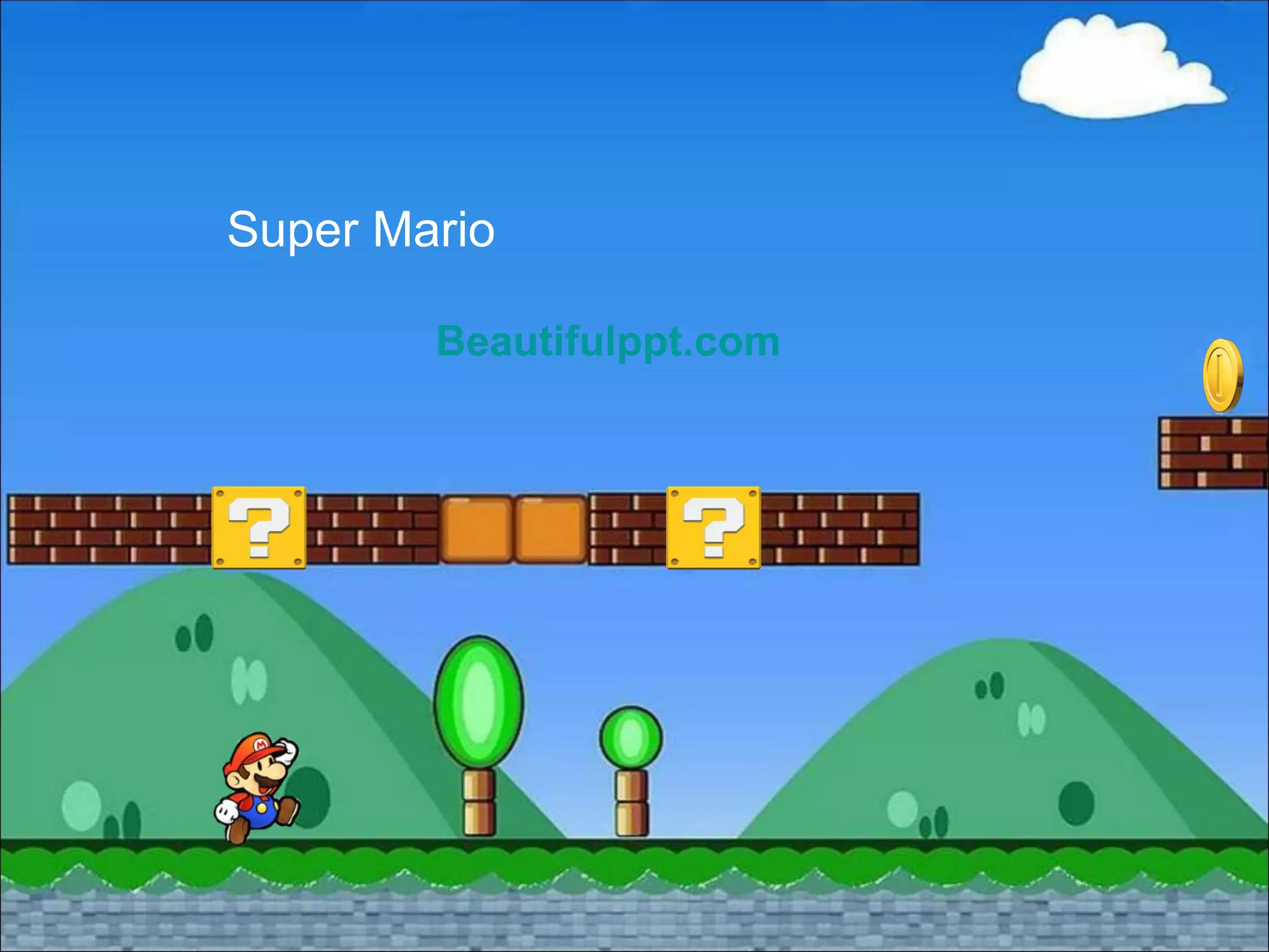 Cartoon PowerPoint Template - Super Mario | PPT