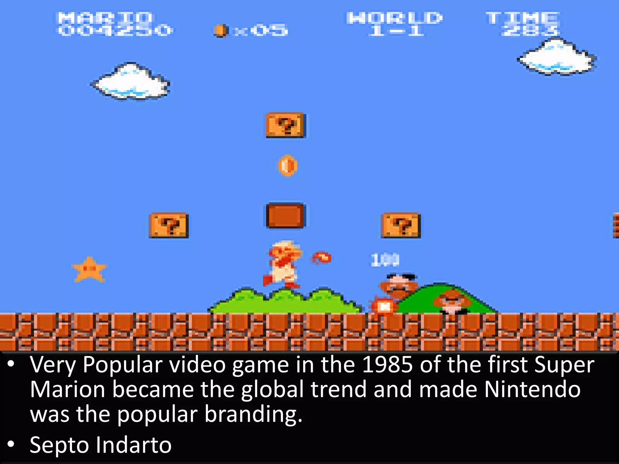 Super mario as the global branding | PPT
