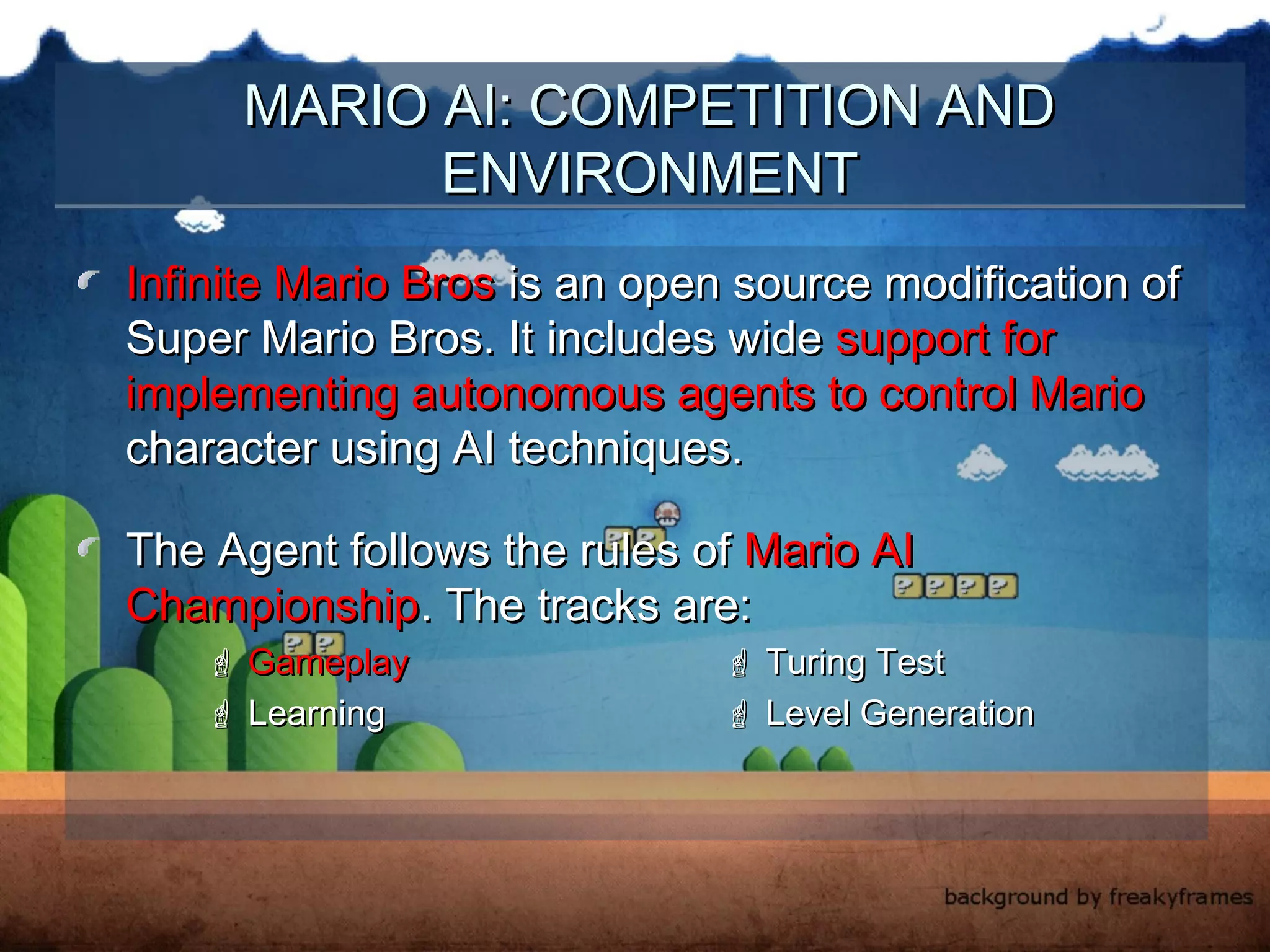FSM-Based Agents for Playing Super Mario Game | PPS