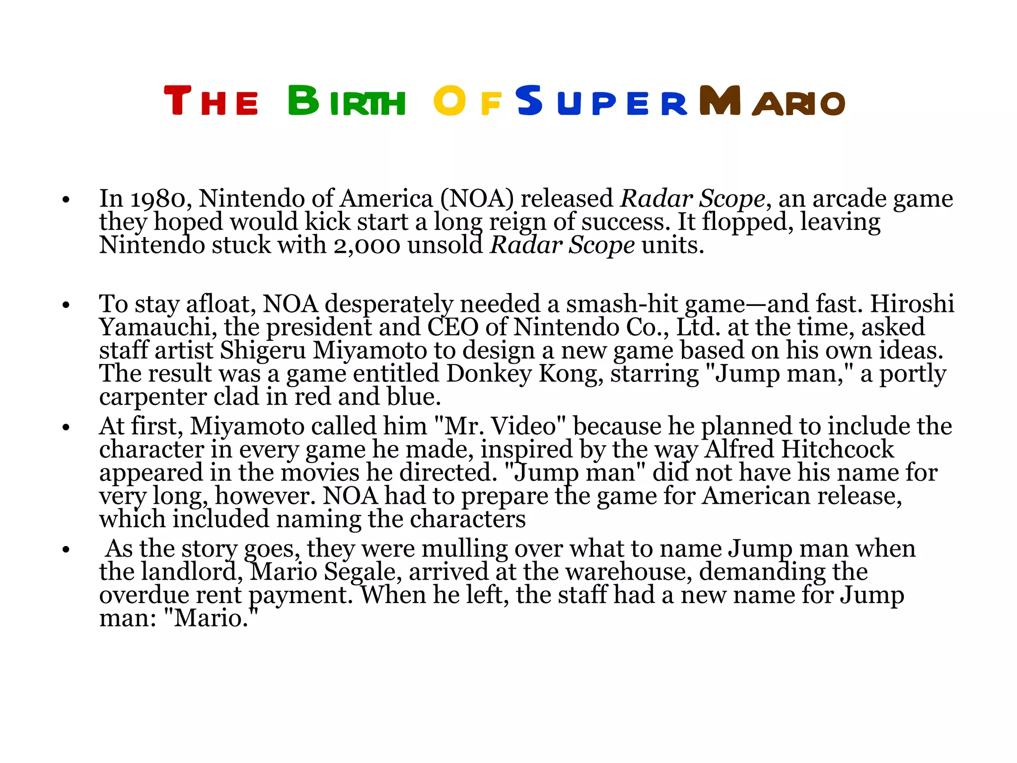 Super Mario Research | PPT